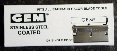 GEM by Personna Stainless Coated Single Edge Razor Blades